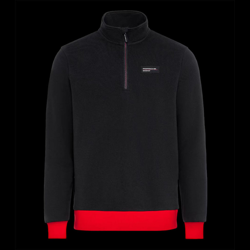 Porsche Pullover Motorsport 5 Quarter-zip Black / Red WAP169RMSF - unisex