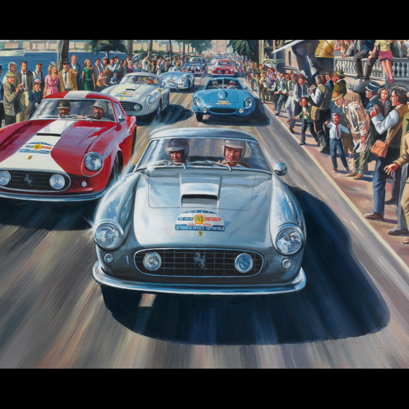 Canvas "Tour de France Auto 1959" original design by Benjamin Freudenthal