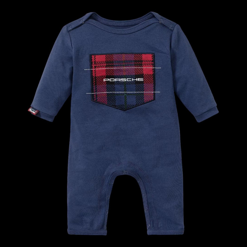 Baby Strampler Porsche 911 Turbo Nr. 1 Tartan Schottenmuster Marineblau ...