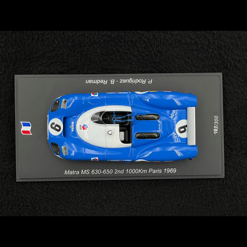Matra MS630-650 n° 9 2nd 1000km Paris 1969 1/43 Spark SF281