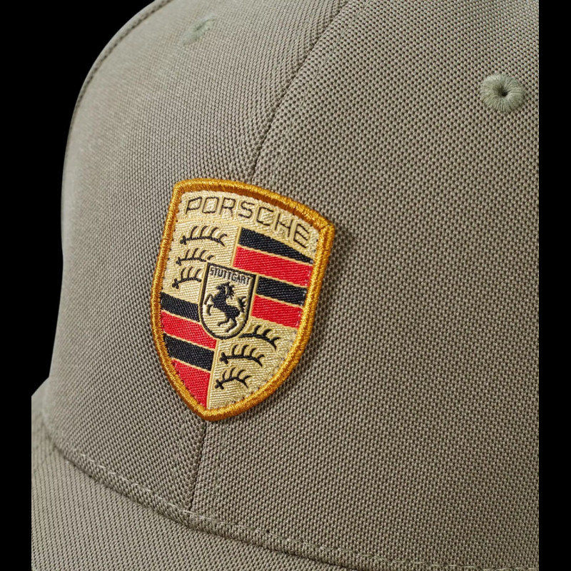 Porsche Cap emblem Flexfit Grey Green WAP1400050RUSA