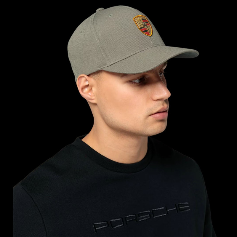 Porsche Cap emblem Flexfit Grey Green WAP1400050RUSA