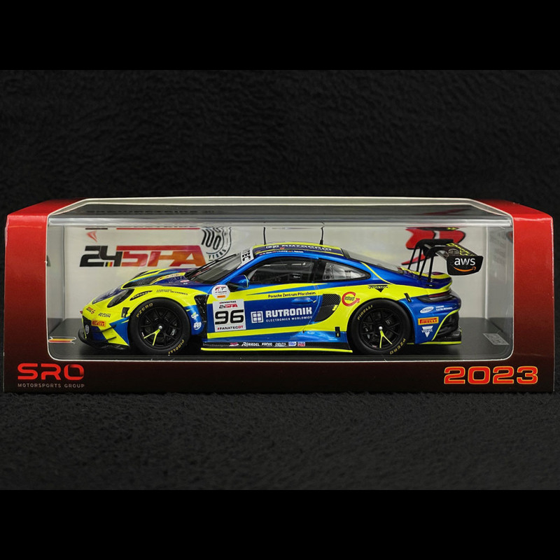 Porsche 911 GT3 R Type 992 n° 96 5th 24h Spa 2023 1/43 Spark SB702