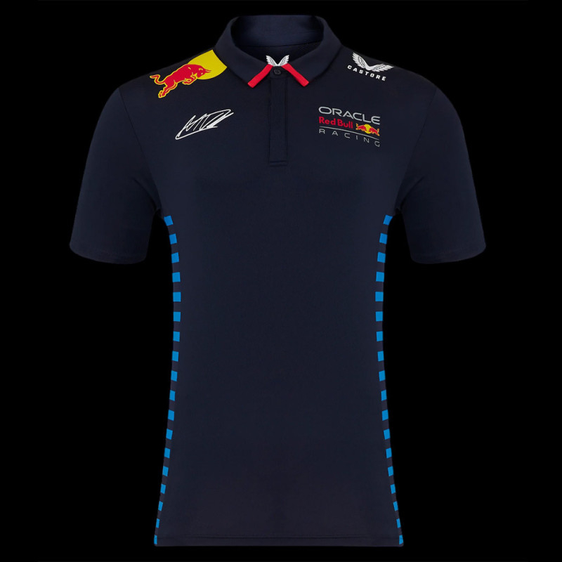 Red Bull Racing Polo shirt F1 Team Max Verstappen Signature Navy blue ...