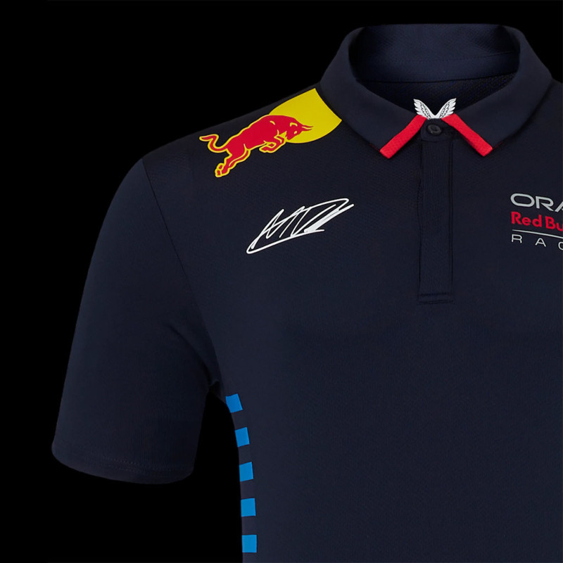 Red Bull Racing Polo shirt F1 Team Max Verstappen Signature Navy blue ...