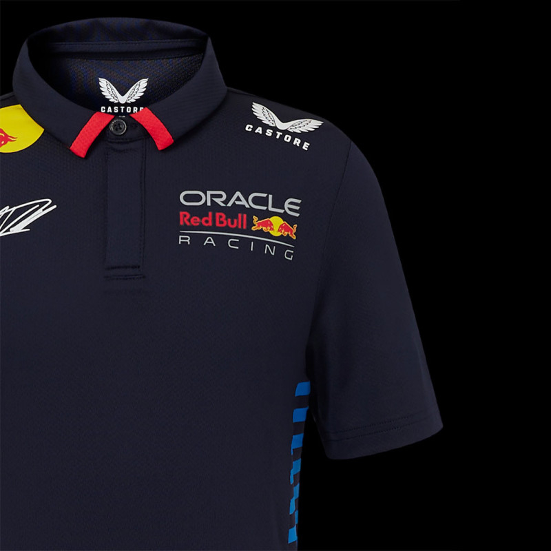 Red Bull Racing Polo shirt F1 Team Max Verstappen Signature Navy blue ...