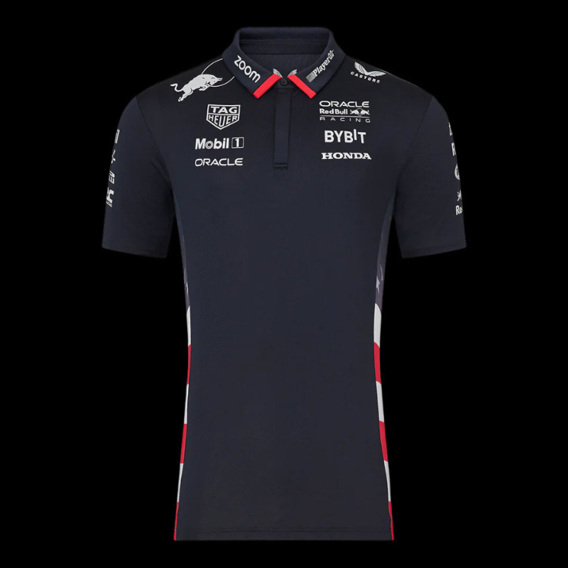 Red Bull Racing Polo Shirt F1 America race Verstappen Perez Navy blue ...