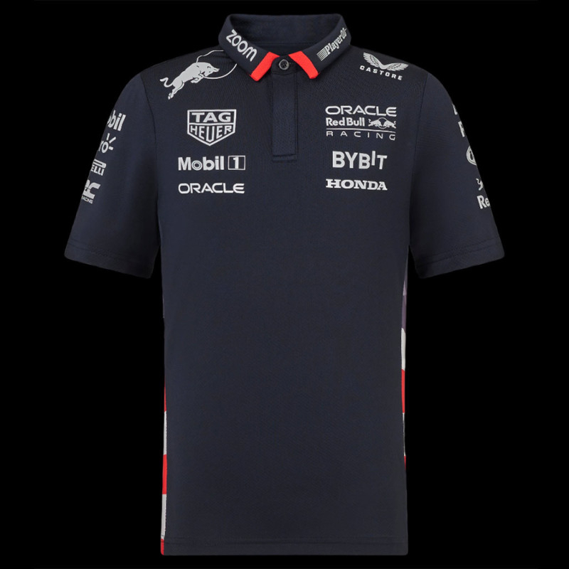 Red Bull Racing Polo Shirt F1 America race Verstappen Perez Navy blue ...