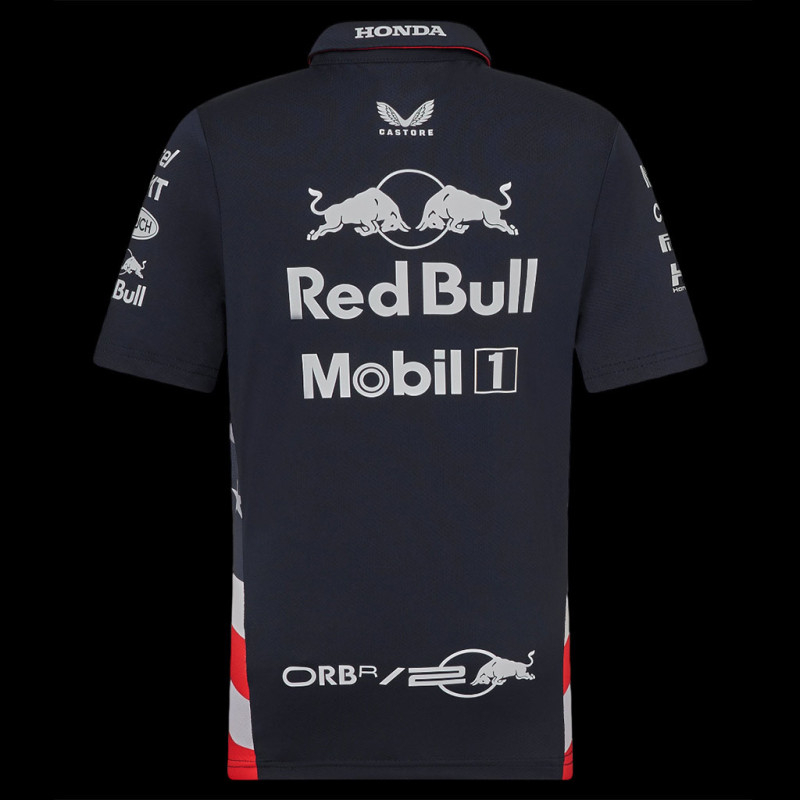 Red Bull Racing Polo Shirt F1 America race Verstappen Perez Navy blue ...