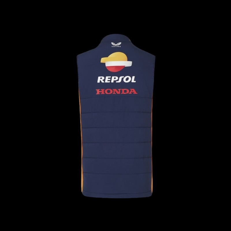 Repsol Honda Sleeveless Jacket HRC Moto GP Navy Blue / Orange TU5823RE ...
