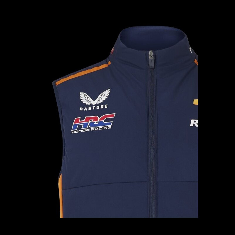 Repsol Honda Sleeveless Jacket HRC Moto GP Navy Blue / Orange TU5823RE ...