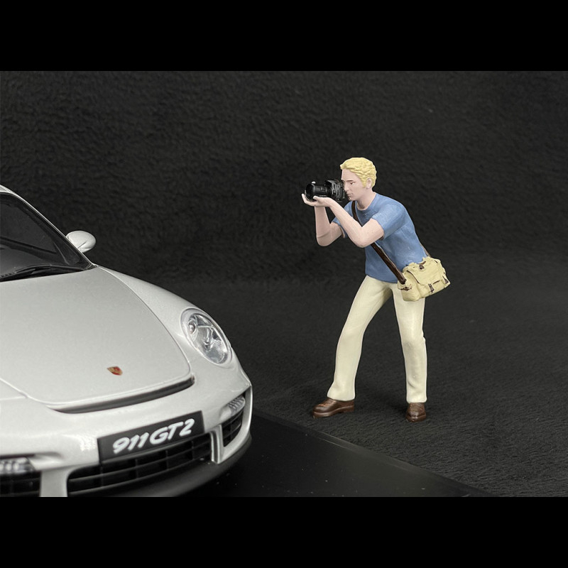 Figurine homme photographe Diorama 1/18 Premium 18027