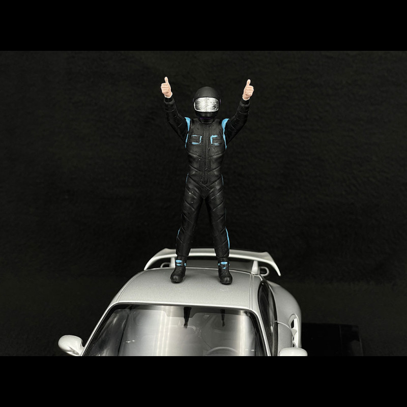 Figurine man winning driver with thumbs-up Diorama 1/18 Premium 18024