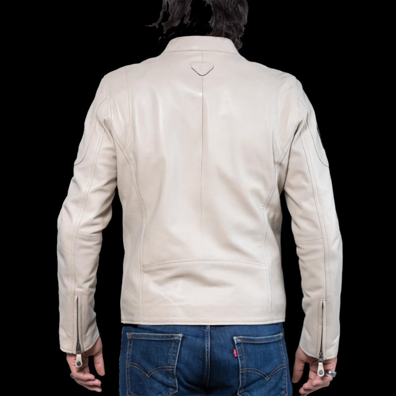 Carroll Shelby Jacket Cobra 98 Racing Leather Beige ecru 27424-2001 - men