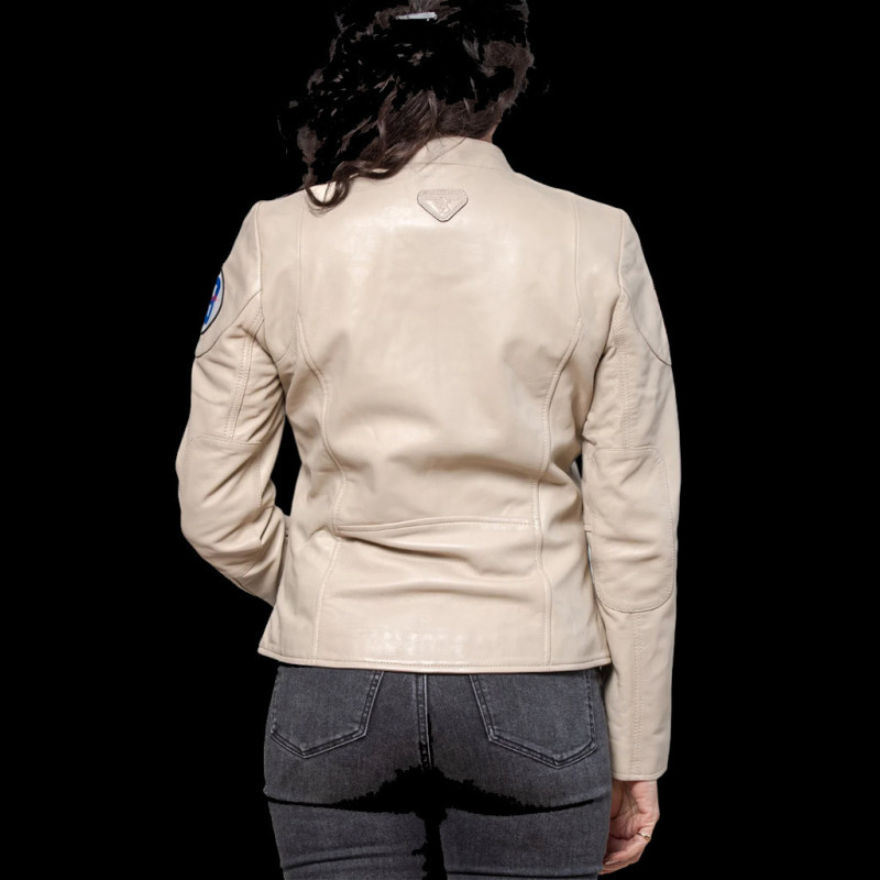 Carroll Shelby Jacket Cobra 98 Racing Leather Beige ecru 27425-2001 - women