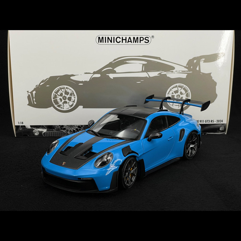 Porsche 911 GT3 RS Weissach Type 992 2024 Bleu requin / Noir 1/18 Minichamps 110062022