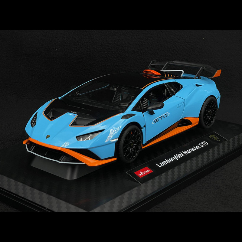 Lamborghini Huracan STO 2023 Gulf blue / Orange 1/18 Rastar 63800