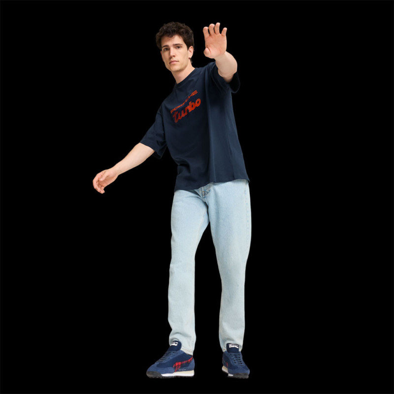 T-shirt Porsche Turbo Puma Bleu Marine 626383-03 - homme