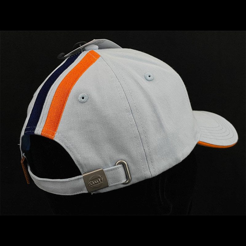 Gulf Cap Himmelblau Logo Leder Gesteppte Vorderseite GU242KS654-125