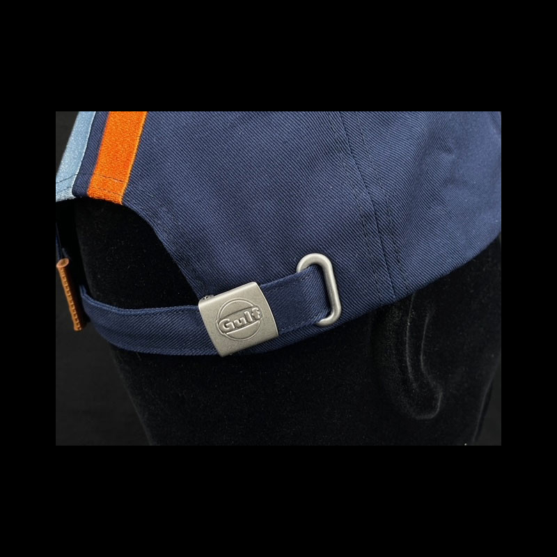Gulf Cap Marineblau Logo Leder Gesteppte Vorderseite GU242KS654-100