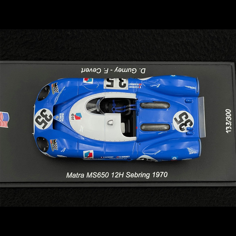 Matra MS650 n° 35 12h Sebring 1970 1/43 Spark US307