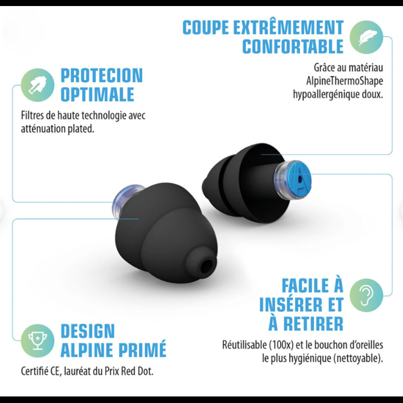 24h Le Mans® Earplugs Racing Pro Reusable Alpine Hearing Protection