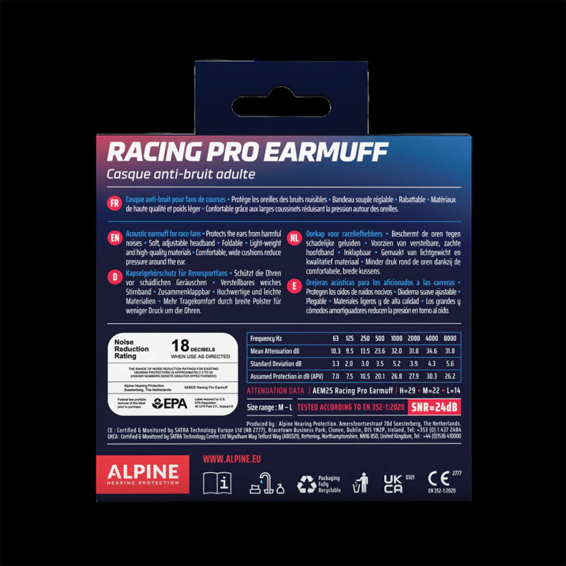 24h Le Mans Hearing Protection Racing Pro Alpine Hearing Protection ...