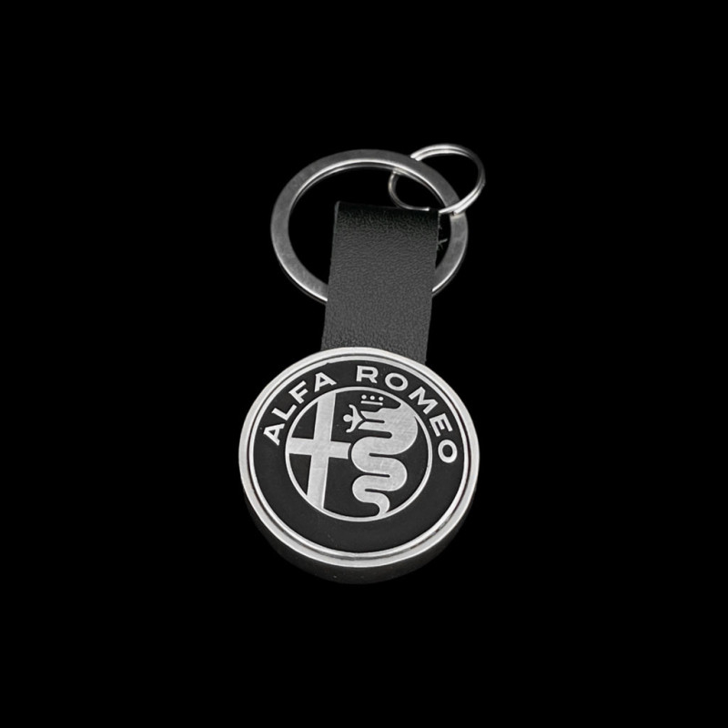 Alfa Romeo Keyring Round Black