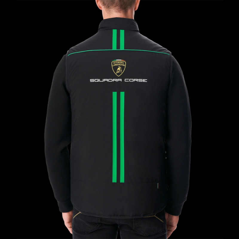 Lamborghini Jacket Sleeveless Squadra Corse Black / Green LB18G1M - mens