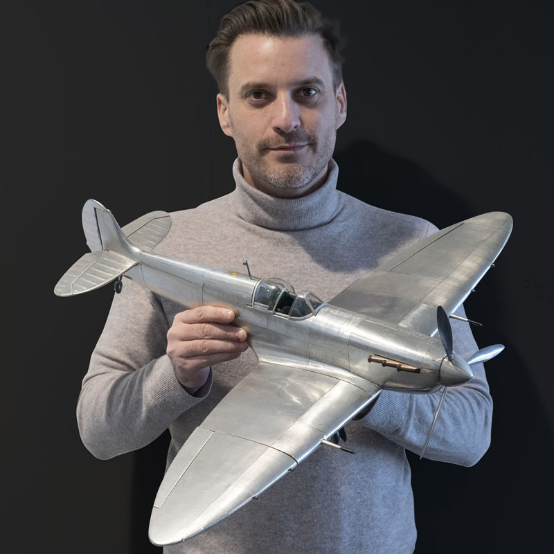 Spitfire Mk I 1936 Plane with Aluminium Base AP456