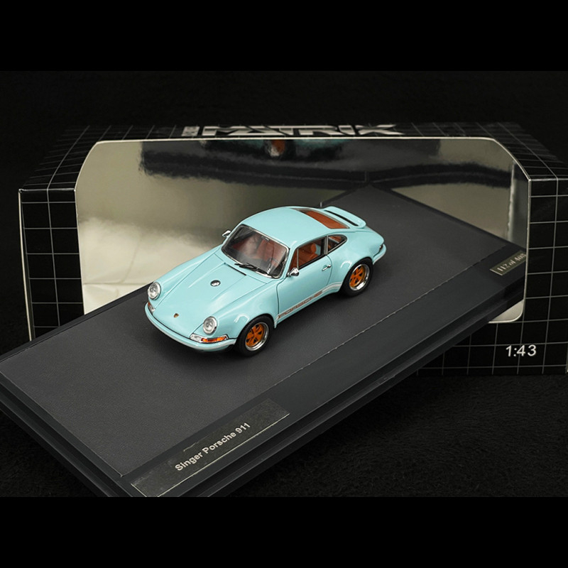 Porsche 911 Singer type 964 2014 Gulf blue 1/43 Matrix MX41607081
