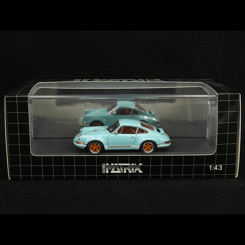 Porsche 911 Singer type 964 2014 Gulf blue 1/43 Matrix MX41607081