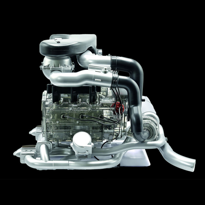 Porsche 911 Turbo 1975 engine Flat 6 construction kit with light and sound