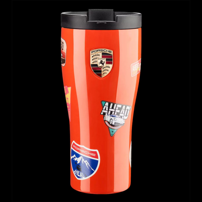 Mug Thermos Porsche AHEAD Ecusson isotherme Laqué Orange WAP0501700SAHD