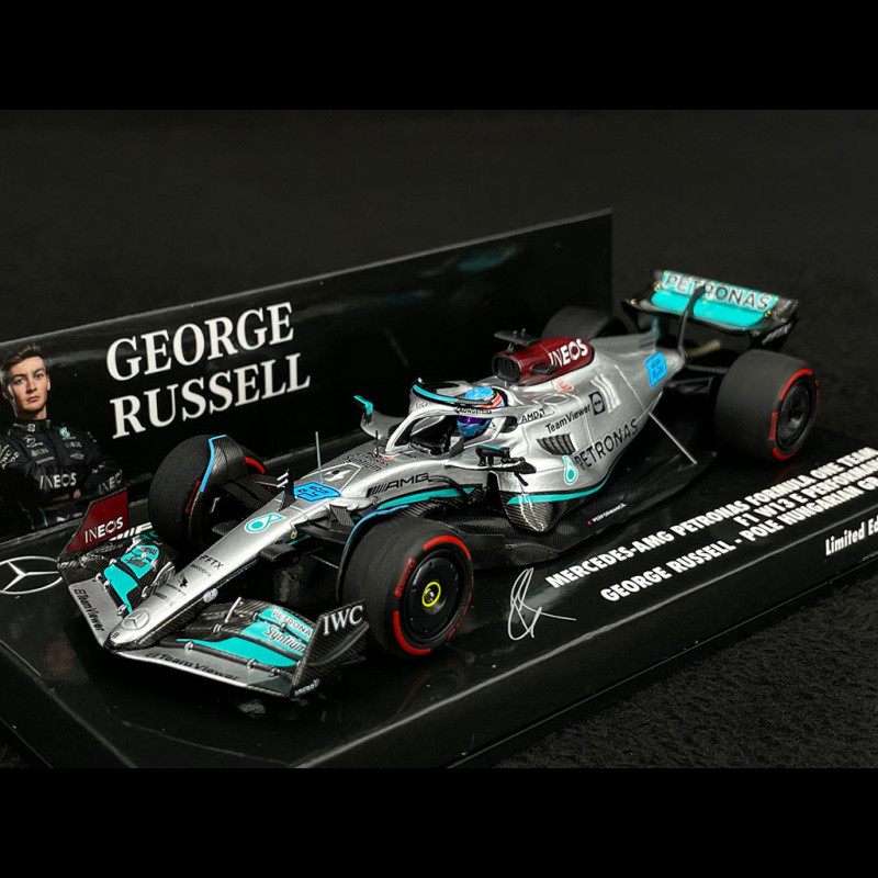 George Russell Mercedes-AMG W13 n° 63 Pole Position GP Hongrie 2022 F1 ...