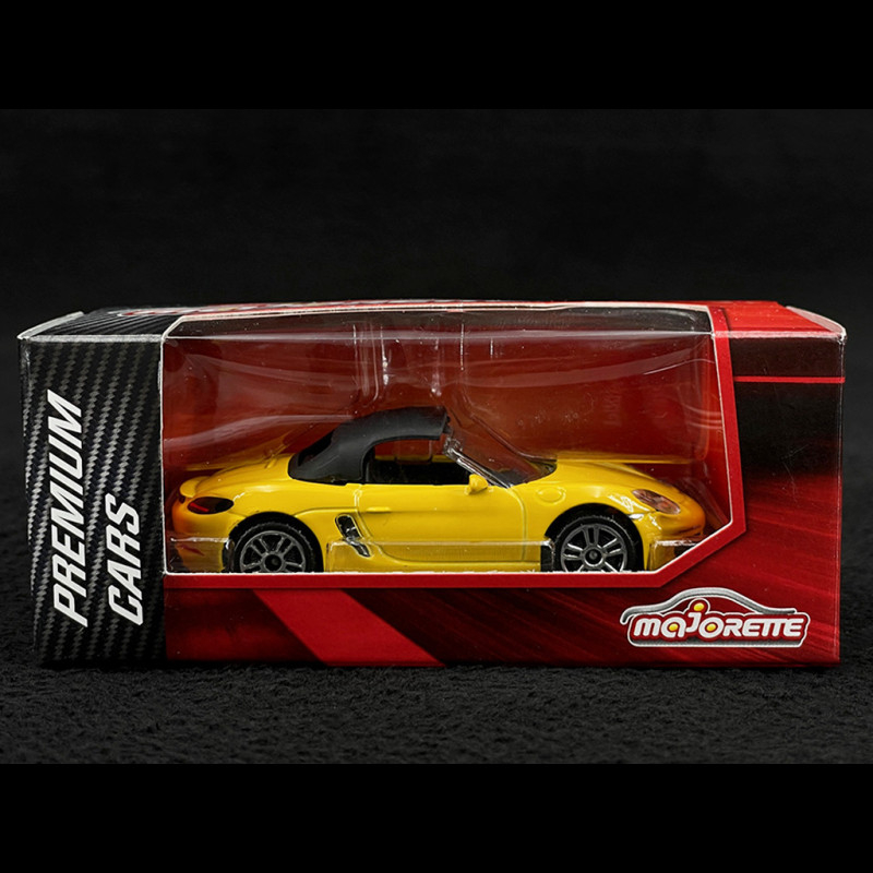 Porsche 718 Boxster Premium cars Showbox Yellow 1/59 Majorette 212052790SMO