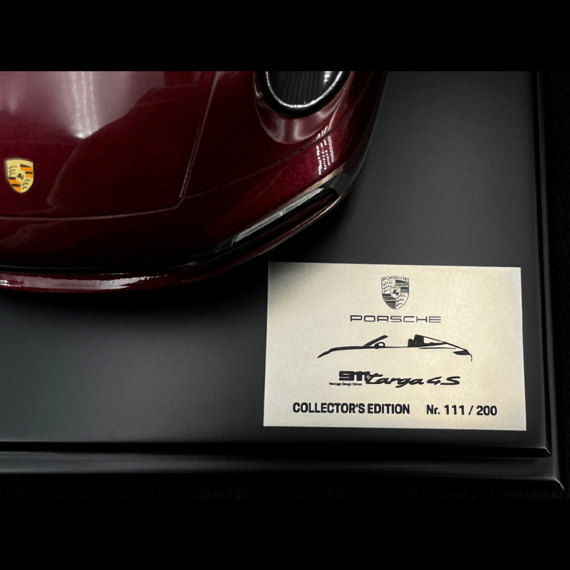 Porsche 911 Targa Heritage 4S Type 992 2020 Cherry Red 1/12 Spark ...