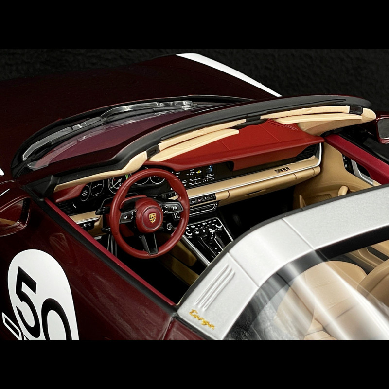 Porsche 911 Targa Heritage 4S Type 992 2020 Cherry Red 1/12 Spark ...