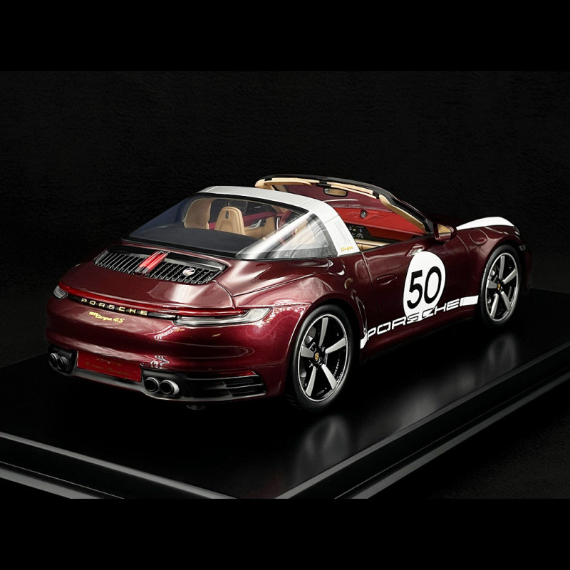 Porsche 911 Targa Heritage 4S Type 992 2020 Cherry Red 1/12 Spark ...