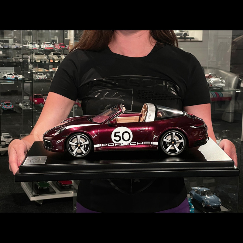 Porsche 911 Targa Heritage 4S Type 992 2020 Cherry Red 1/12 Spark ...