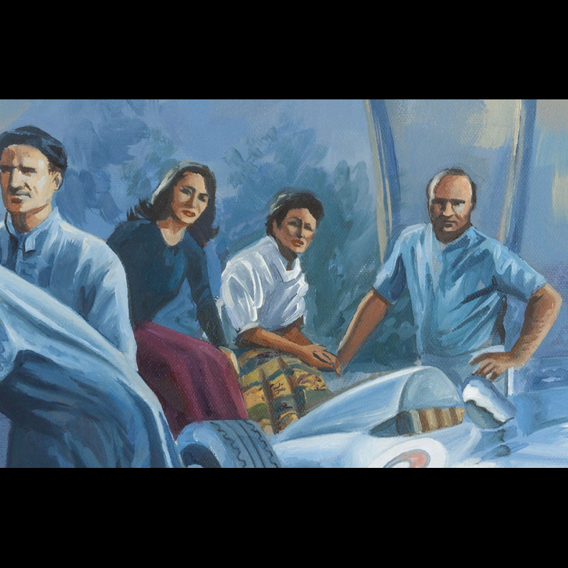 Lancia D50 Poster "Alberto Ascari's Last Recital" Original Drawing by ...