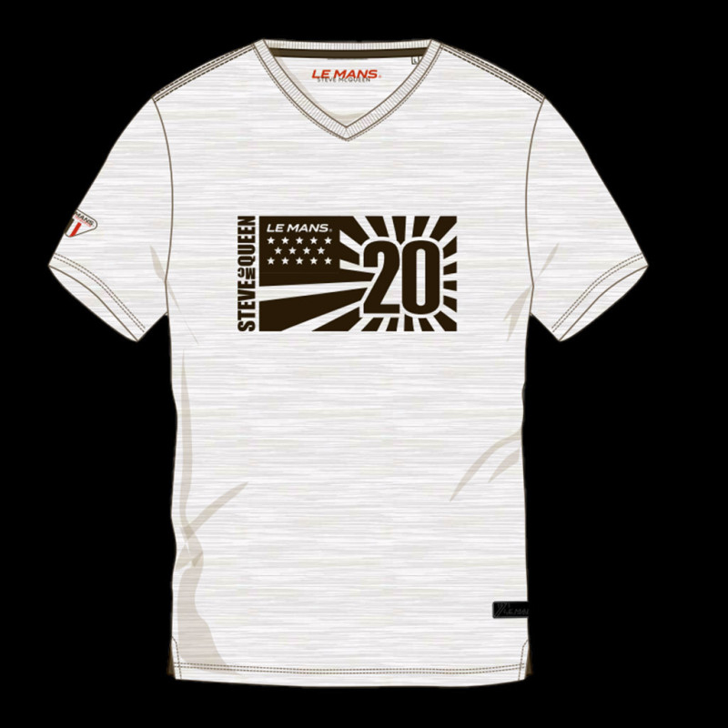 T-shirt Steve McQueen Le Mans n° 20 Drapeau Sable SQ242TSM05-602 - Homme