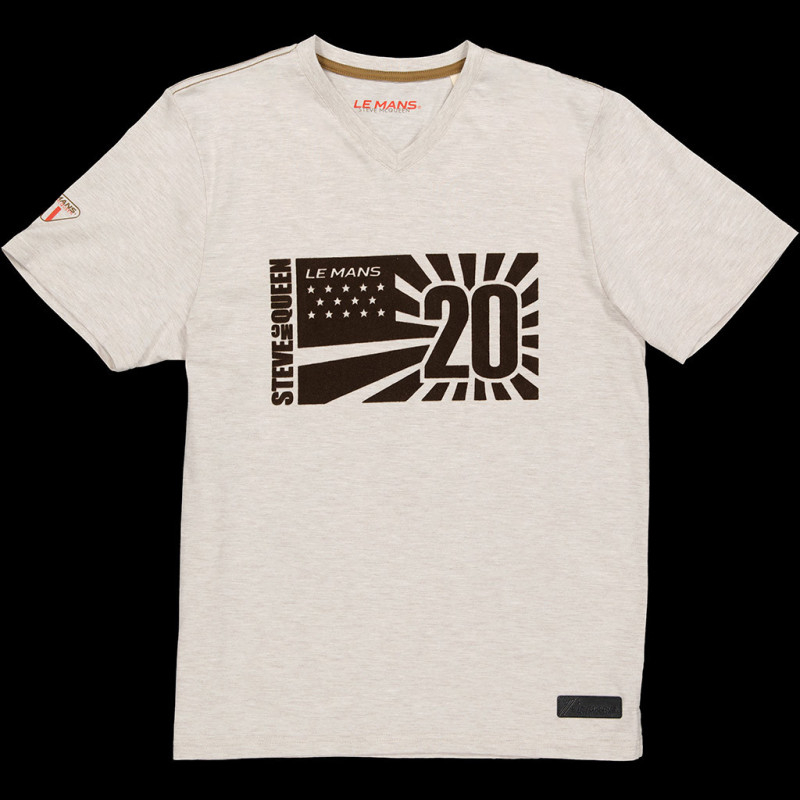 Steve McQueen T-shirt Le Mans n° 20 Flag Sand SQ242TSM05-602 - Men
