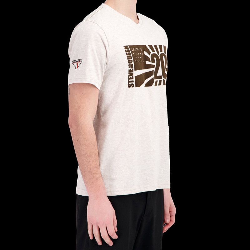T-shirt Steve McQueen Le Mans n° 20 Drapeau Sable SQ242TSM05-602 - Homme