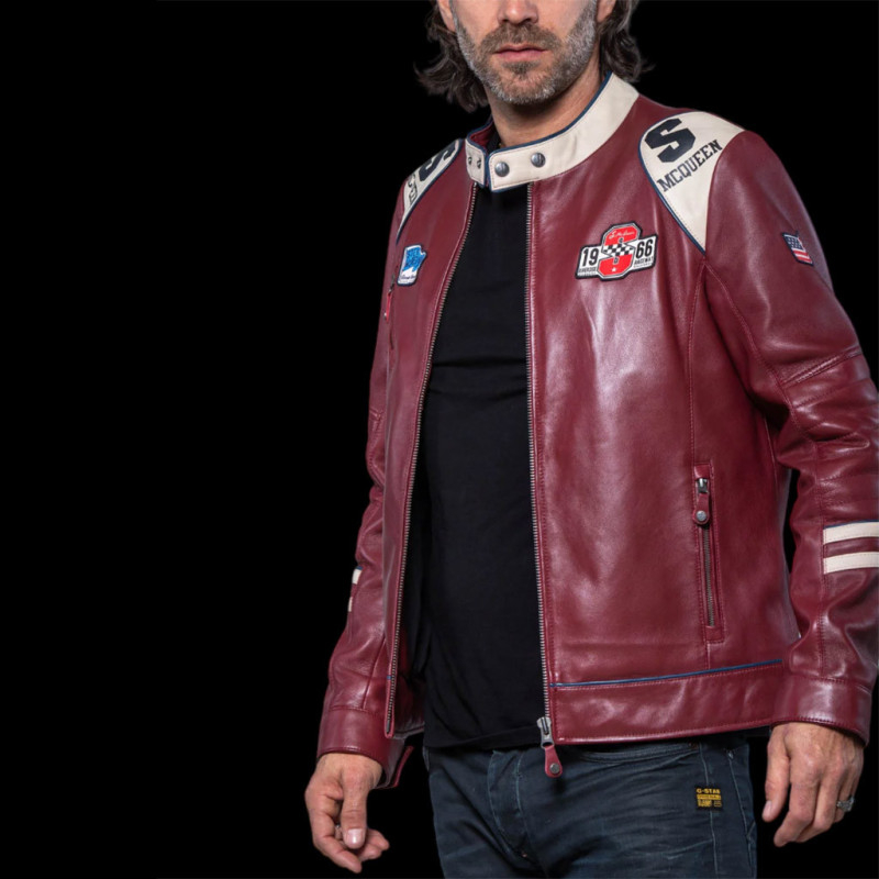 Steve McQueen Jacket Riverside Raceway 1966 Leather Dark red 27493-4010 ...