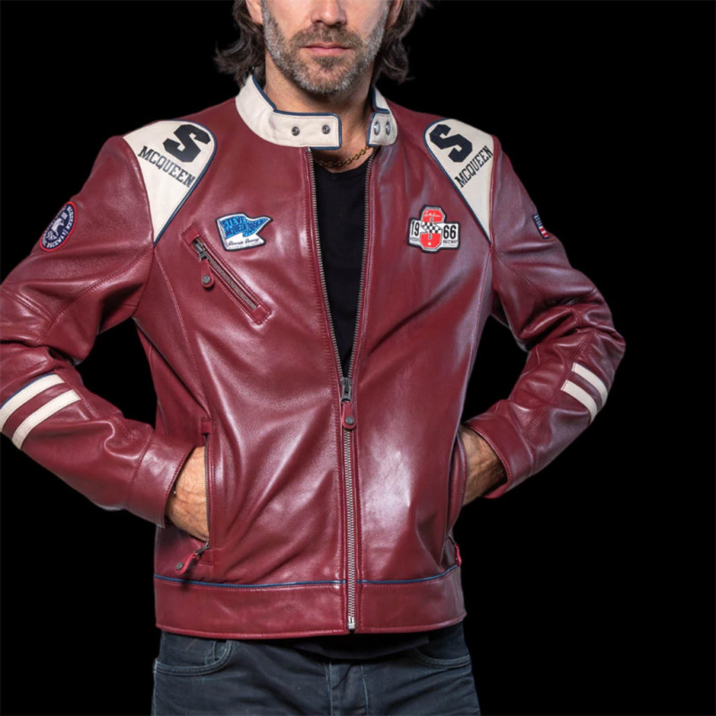 Steve McQueen Jacket Riverside Raceway 1966 Leather Dark red 27493-4010 ...