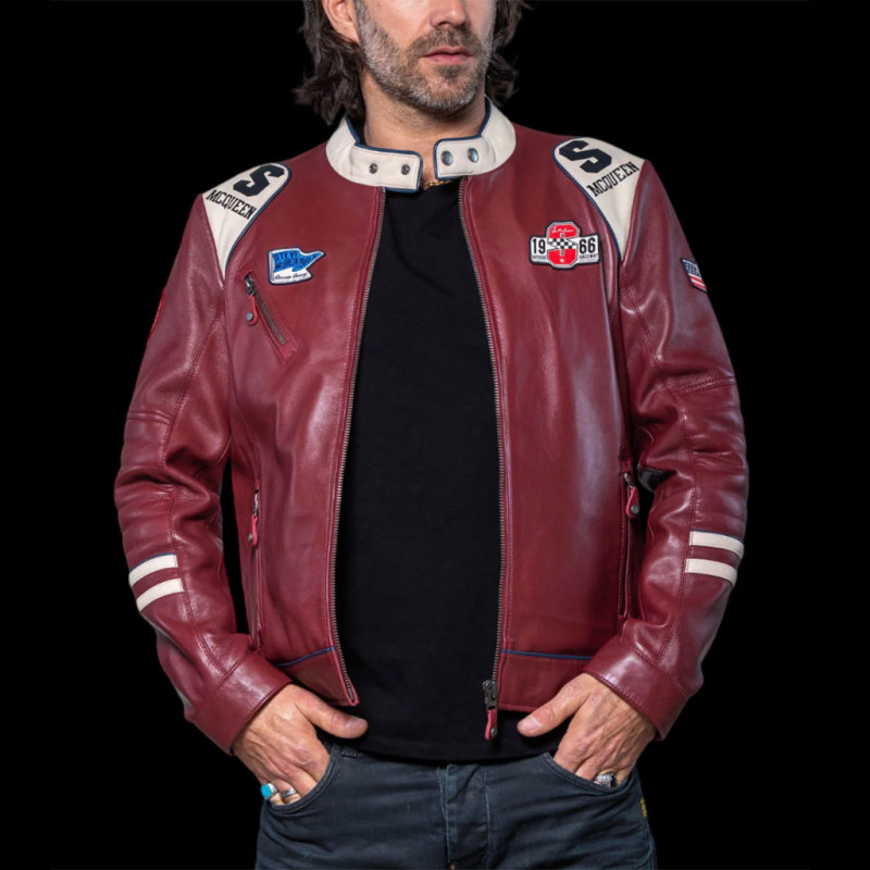 Steve McQueen Jacket Riverside Raceway 1966 Leather Dark red 27493-4010 ...