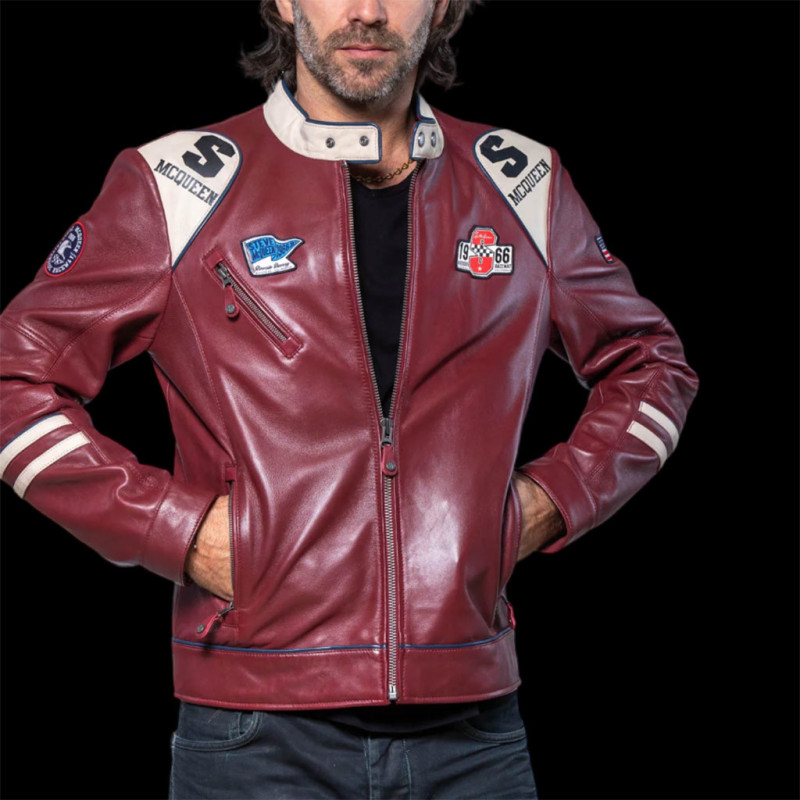 Steve McQueen Jacket Riverside Raceway 1966 Leather Dark red 27493-4010 ...