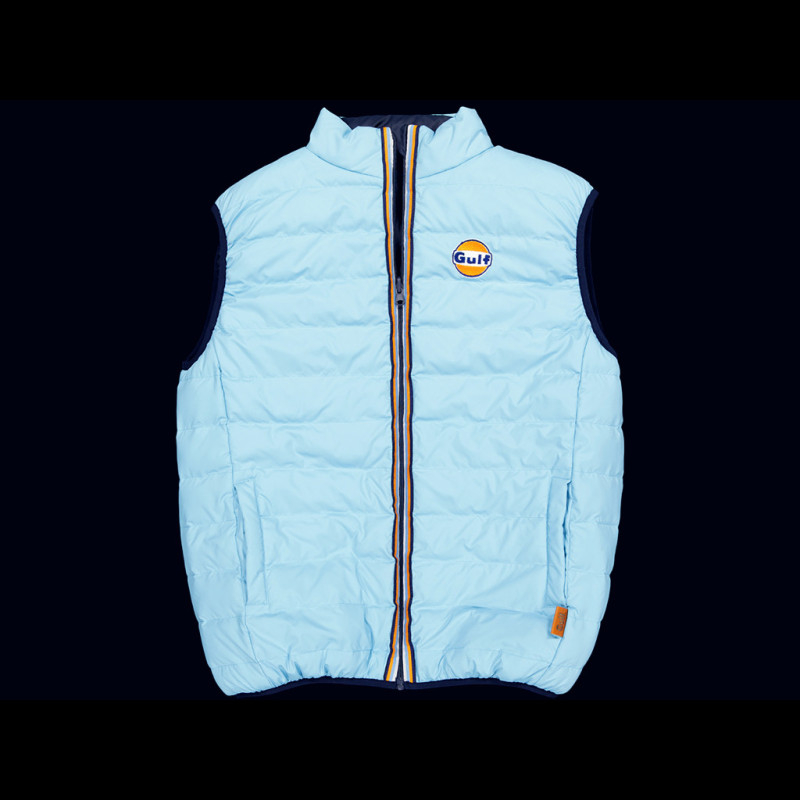 Gulf Jacket Reversible sleeveless padded sky blue / navy blue ...