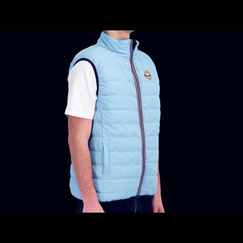 Gulf Jacket Reversible sleeveless padded sky blue / navy blue ...